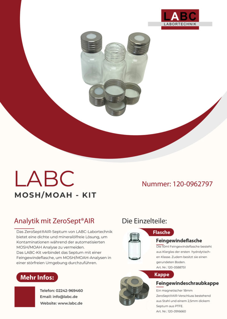 MOSH/MOAH Analysis Kit with ZeroSept AIR